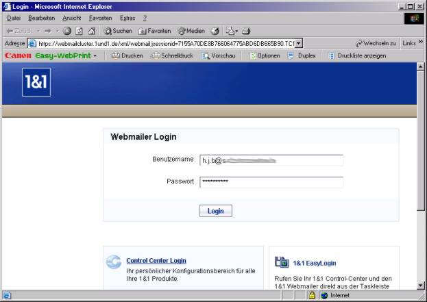 Webmailer bei 1und1 benutzen [20070513 ]